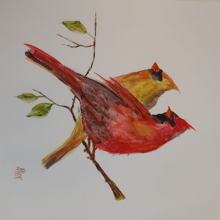Love birds - Paul Allen - Paintings & Prints, Animals, Birds, & Fish ...