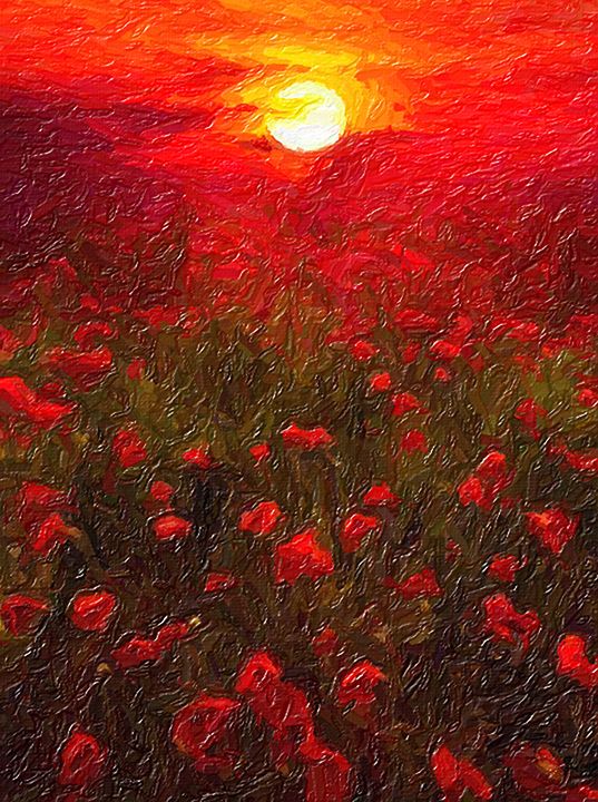 Red Sunset - Creatiive Art - Digital Art & AI, Landscapes & Nature ...