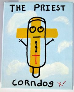 Corn Dog Street Art - Paintings & Prints