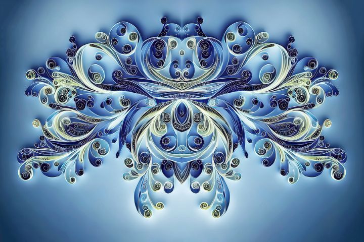 blue plume ... - FootePrint Art - Digital Art & AI, Abstract, Geometric ...