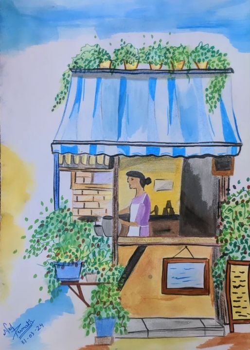 A lady shopkeeper - Mirage - Paintings & Prints, Childrens Art, Other ...