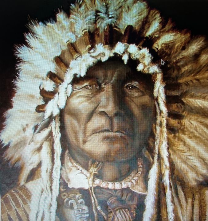 Navajo Chief - Anosha Art - Paintings & Prints, Ethnic, Cultural ...