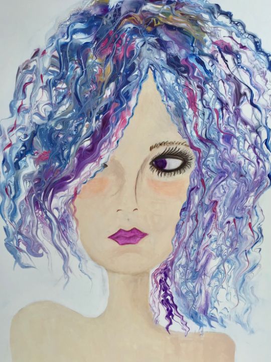 Bad Hair Day - Deanne Nanna - Paintings & Prints, Humor & Satire ...