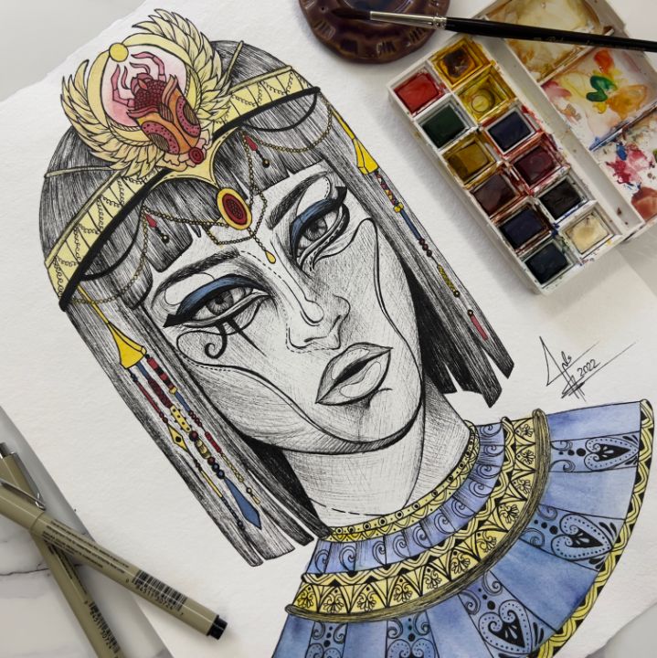 sketch & watercolor - mamad art center - Paintings & Prints, Abstract ...