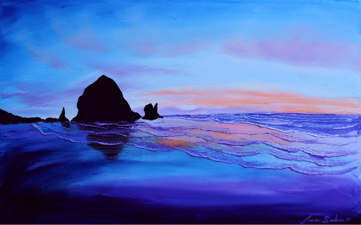 Cannon Beach At Sunset #37 - Dunbar's Modern Art - Paintings & Prints ...