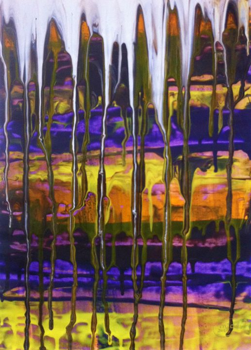 ABSTRACT #24 - Original Abstract on Paper by Mia Phlor - Paintings ...