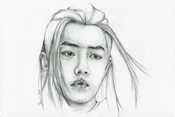 Xiao Zhan UNIQ Asian Actor - Swan20 - Drawings & Illustration, People ...