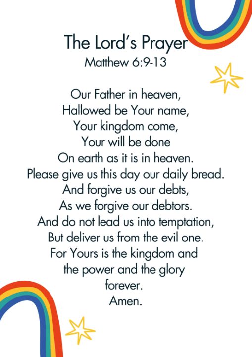 The Lord's Prayer Rainbow - DesignsByRenee - Digital Art & AI, Religion ...