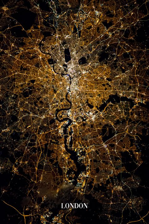 London From Space - 6LNK - Digital Art & AI, Places & Travel, Europe ...