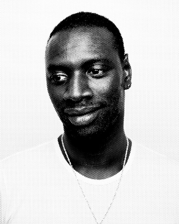 Omar Sy Black & White Dot Painting - 6LNK - Paintings & Prints, People ...