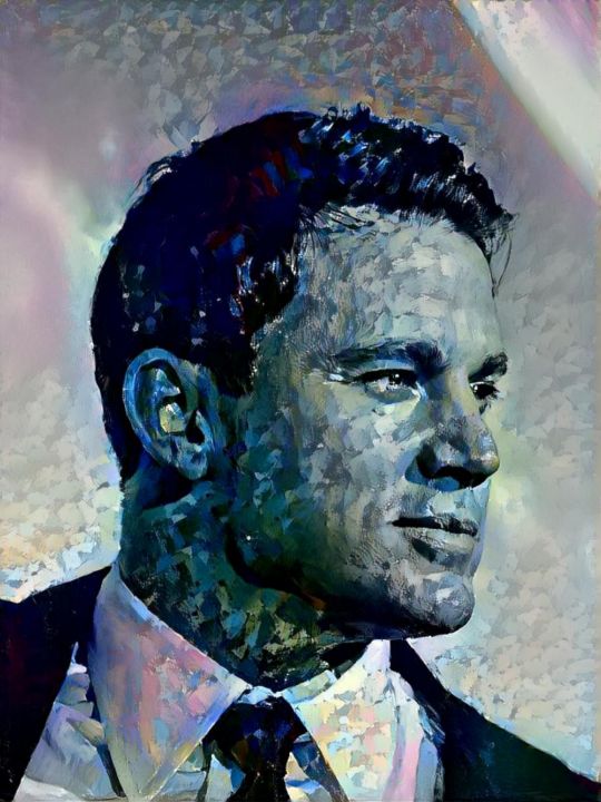 Channing Tatum Black And White Drawing