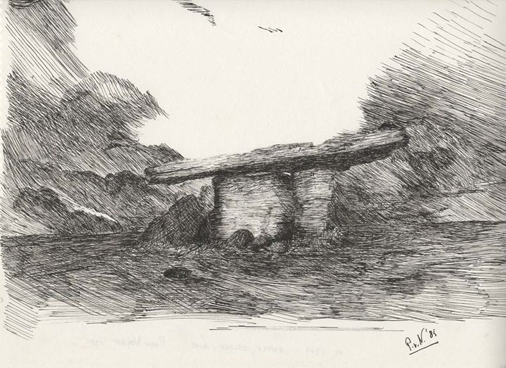 Burren, dolmen - Piers' Art - Drawings & Illustration, Buildings ...