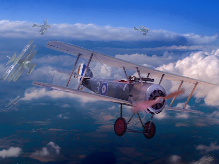 New Enemy - RetroAviatorArt - Drawings & Illustration, Vehicles ...