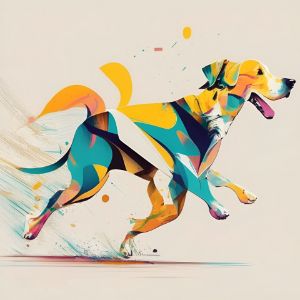 running dog - Genuine designs - Paintings & Prints, Animals, Birds ...