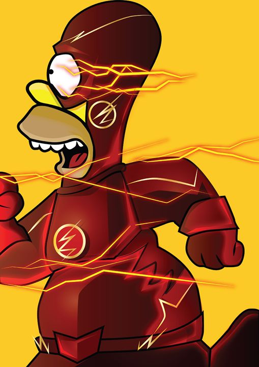 FLASH SIMPSON - Khal - Paintings & Prints, Childrens Art, TV Shows ...