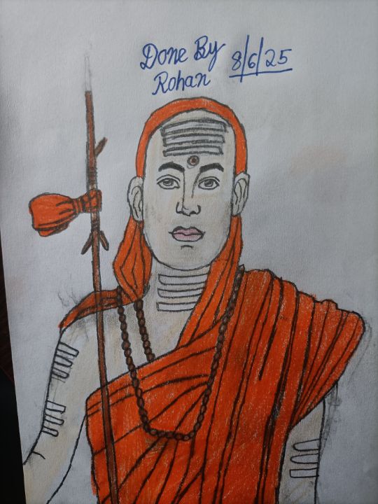 Adi Shankaracharya - Rohan Varier - Drawings & Illustration, Religion ...