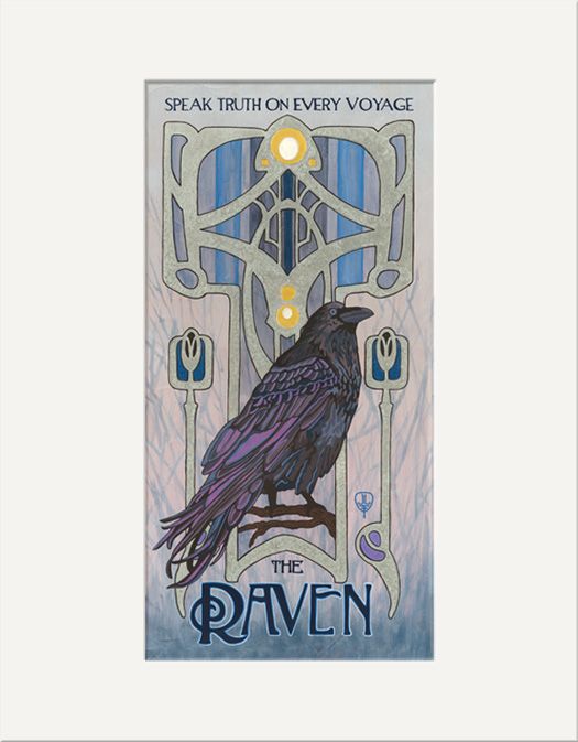 Art Nouveau Raven - The Bungalow Craft by Julie Leidel - Paintings ...