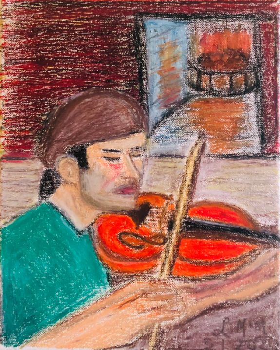 The Irish Fiddler - Visual Art by LouMc - Paintings & Prints, People ...