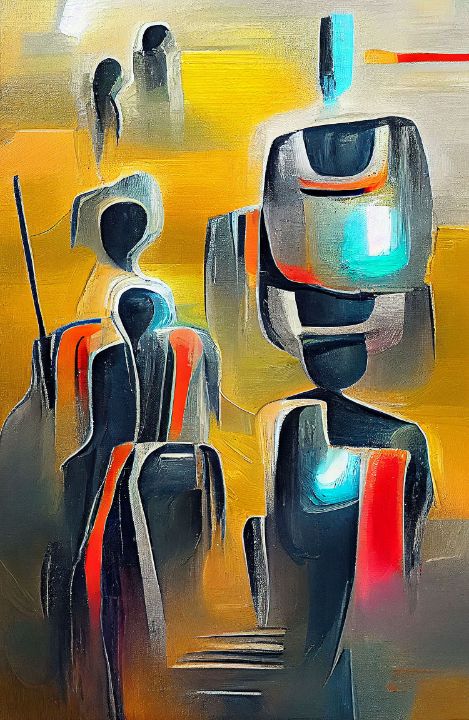 Abstract Silhouette Painting - Fachtali - Digital Art & AI, Abstract ...