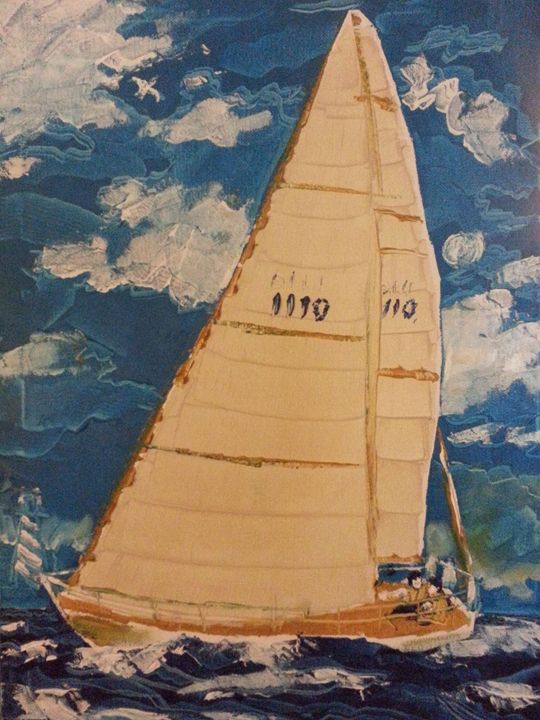 Sailboat 002 - David Turner Fine Art - Paintings & Prints, Vehicles ...