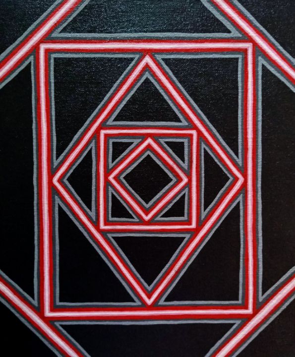 Lost in Red - Akshaya Art Works - Paintings & Prints, Abstract ...