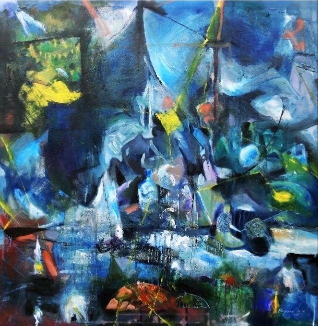 Energy of Blue - Nandu Pagare (India) - Paintings & Prints, Abstract ...