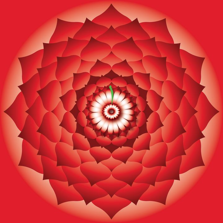 Red Flower Mandala - First Gate - Digital Art & AI, Religion ...