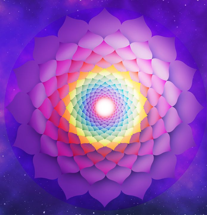 Purple meditation - First Gate - Digital Art & AI, Religion, Philosophy ...