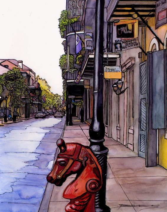 French Quarter Street with Hitch - The French Quarter Gallery ...