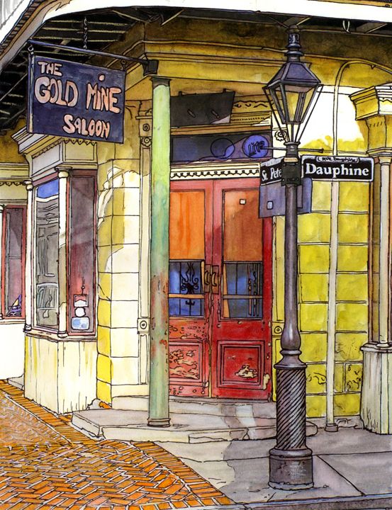 French Quarter Shotgun House - The French Quarter Gallery - Paintings ...