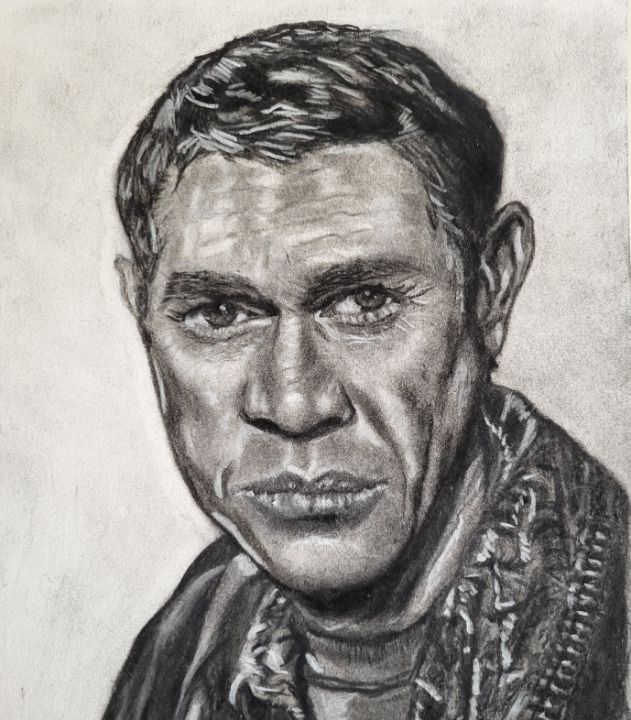 Steve Mcqueen Portrait - Mark Normoyle - Drawings & Illustration ...