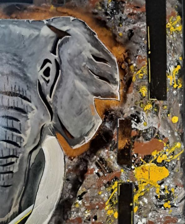 Funky Elephant - CDdoesArt - Paintings & Prints, Animals, Birds, & Fish ...