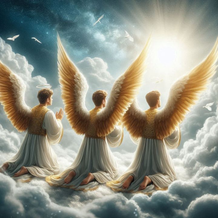 3 Holy Angels in deep prayer - themistoklis1 - Digital Art & AI ...