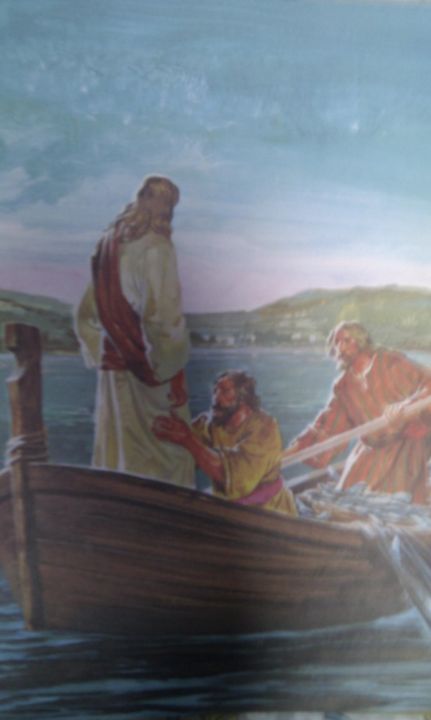 Jesus fishing - themistoklis1 - Paintings & Prints, Religion ...
