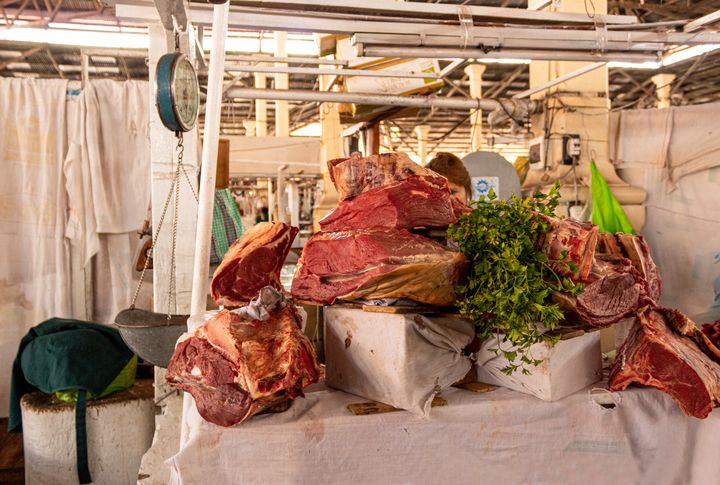 Meat Vendor in Mercado De Central - Jesse Roberts Photography ...