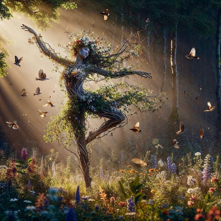 Dancing nymph - Johannes Karnatz - Drawings & Illustration, Fantasy ...