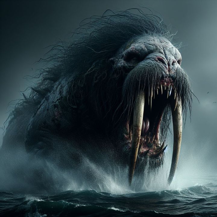 Monstrous walrus - Johannes Karnatz - Paintings & Prints, Fantasy ...