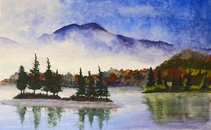 Adirondacks Lake - Steve Prentice - Paintings & Prints, Landscapes ...