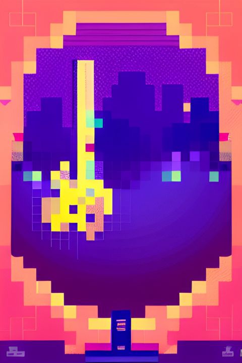 Golden Pixel - Marz Rebel - Digital Art & AI, Abstract, Other Abstract ...