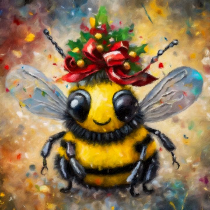 Bop-A-Lula The Christmas Bee - Laurie'sArt111 - Digital Art & AI ...