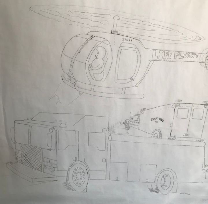Big boy fire and rescue on the scene - Robert Earl - Drawings ...