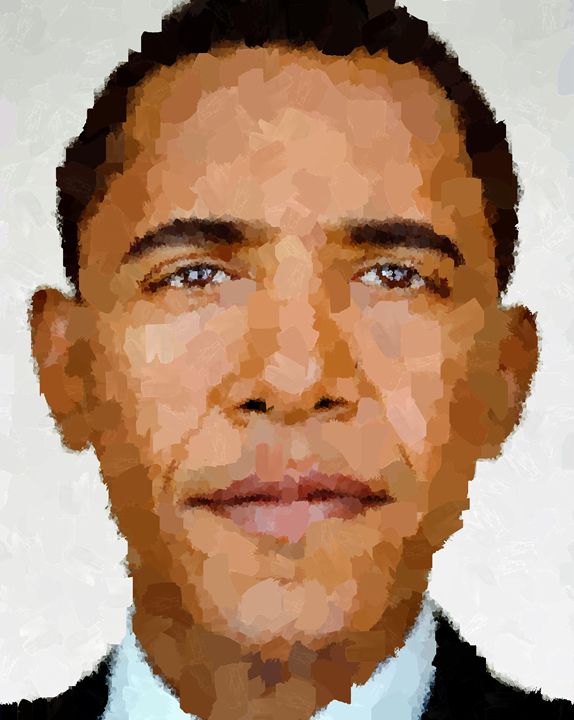 Barack Obama Portrait - Portraits by Samuel Majcen - Digital Art & AI ...