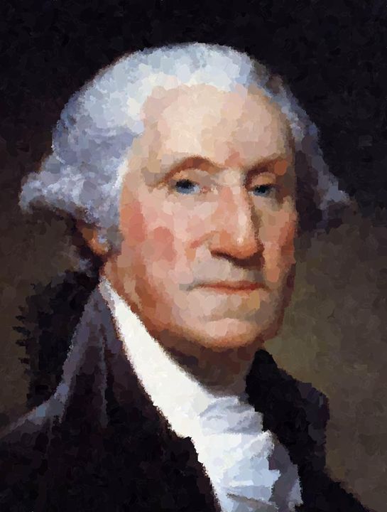 George Washington Portrait - Portraits by Samuel Majcen - Digital Art ...