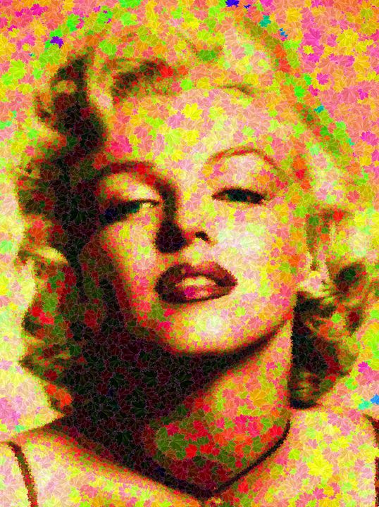 Marilyn Monroe - maple leaves - Portraits by Samuel Majcen - Digital ...