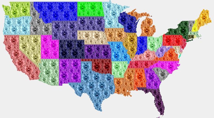 Diamonds Map of USA - Portraits by Samuel Majcen - Digital Art & AI ...