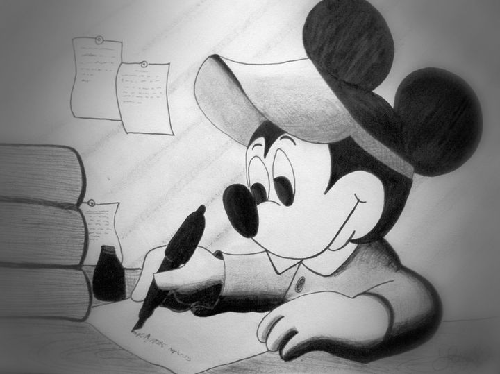 Studying Mickey - Jesus Marketing & Country - Drawings & Illustration ...
