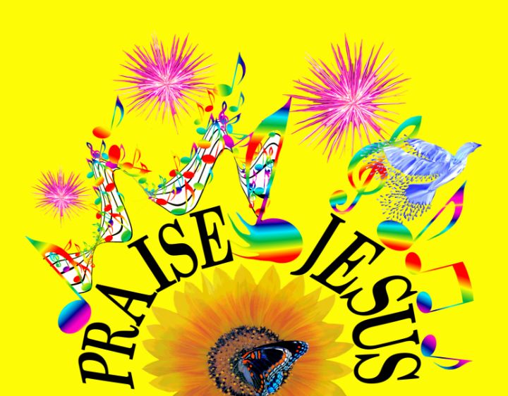 PRAISE JESUS MUSIC NOTES FIRE WORKS - Jesus Marketing & Country ...