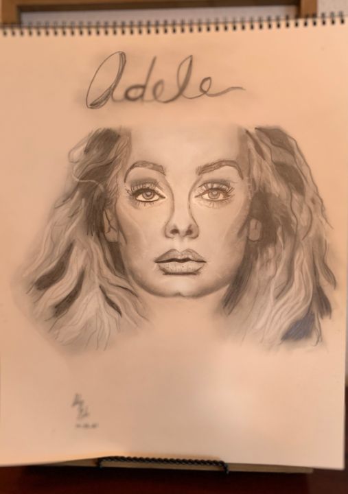 Hand drawn Adele - Autumn's Portrait Drawings - Drawings & Illustration ...