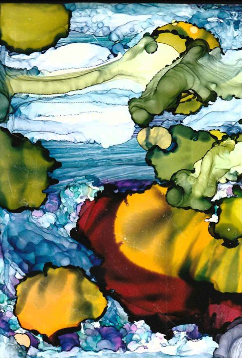 Sun and clouds - Edward Peck - Paintings & Prints, Abstract, Color - ArtPal