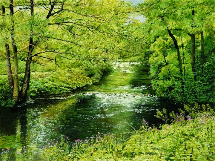 Brighter Evergreen painting - Martin Scrase - Paintings & Prints ...